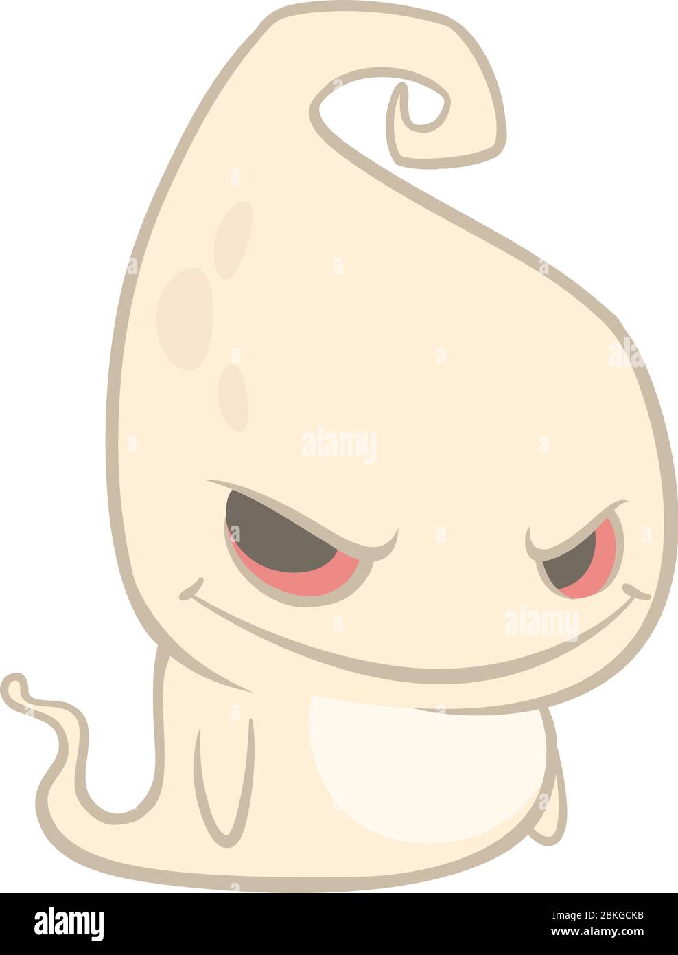 Cute and funny cartoon little ghost . Halloween illustration Stock ...