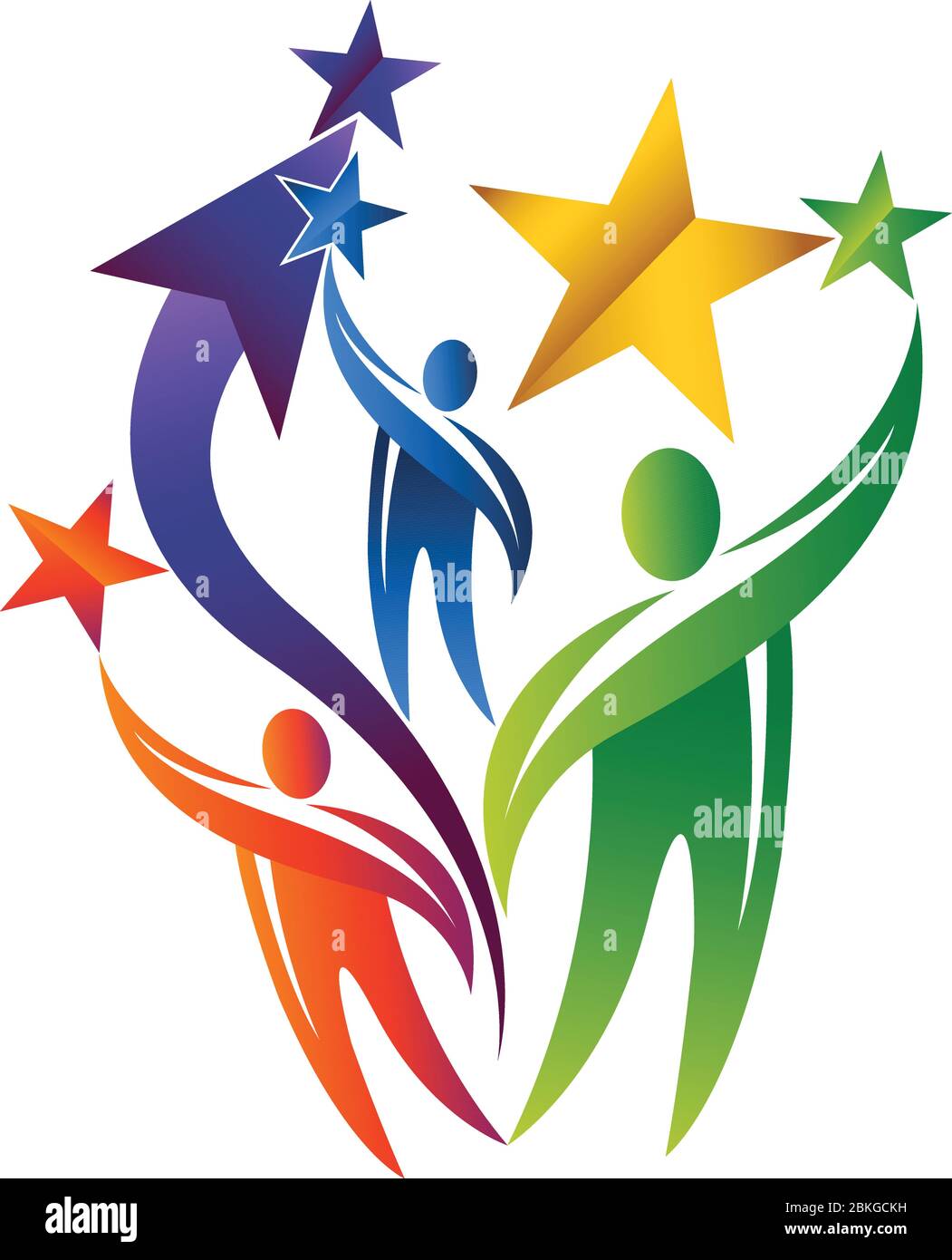 Illustration art of a couple star logo with isolated background Stock ...