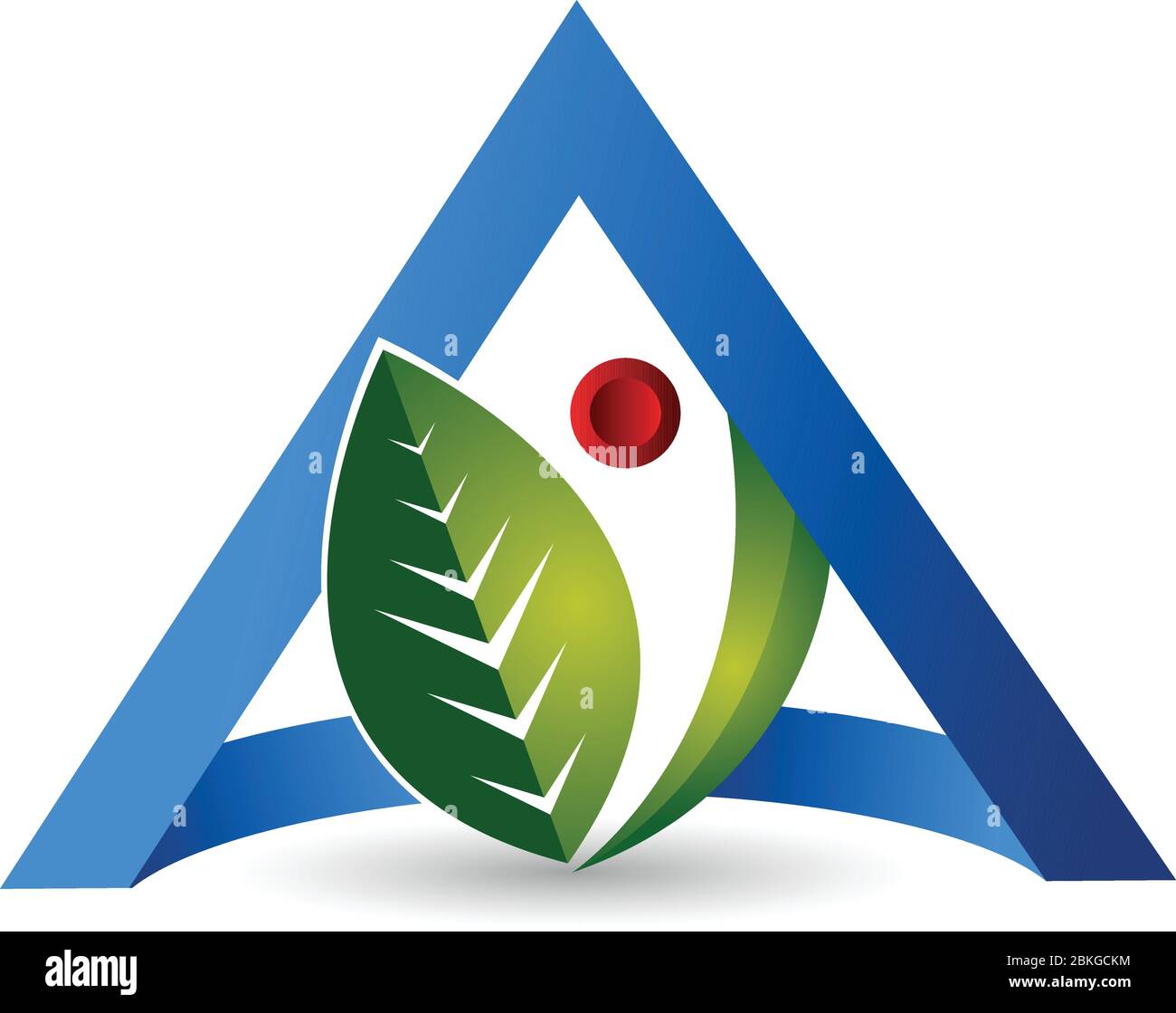 triangle leaf logo Stock Vector Image & Art - Alamy