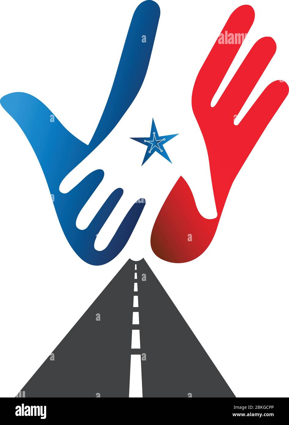 touch hands road logo Stock Vector Image & Art - Alamy