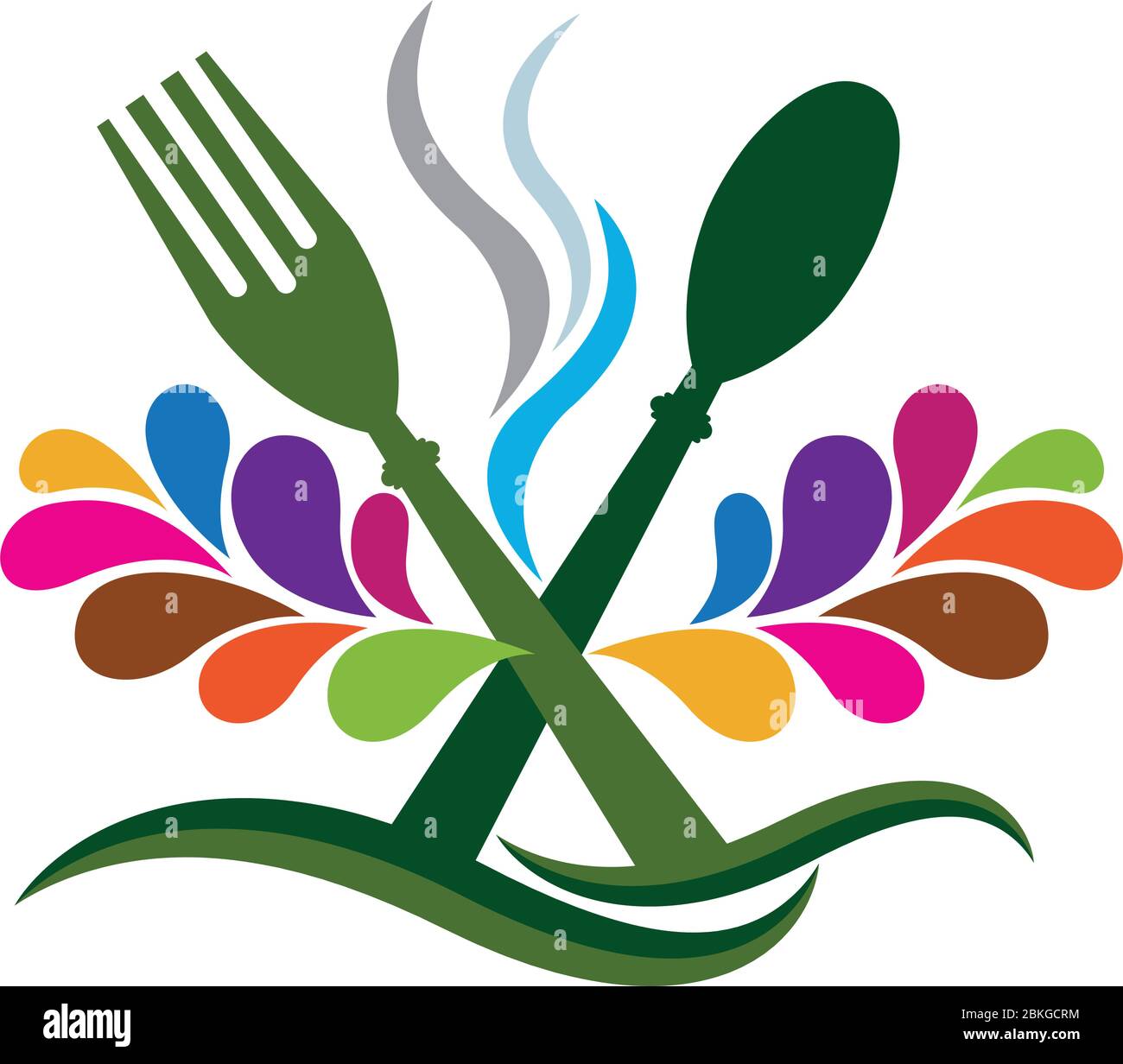 Vegetarian chef restaurant color Stock Vector Images - Alamy