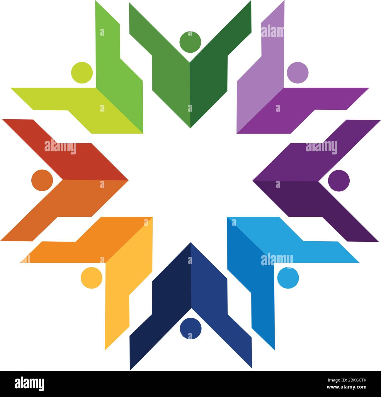 Illustration art of a circle team logo with isolated background Stock ...