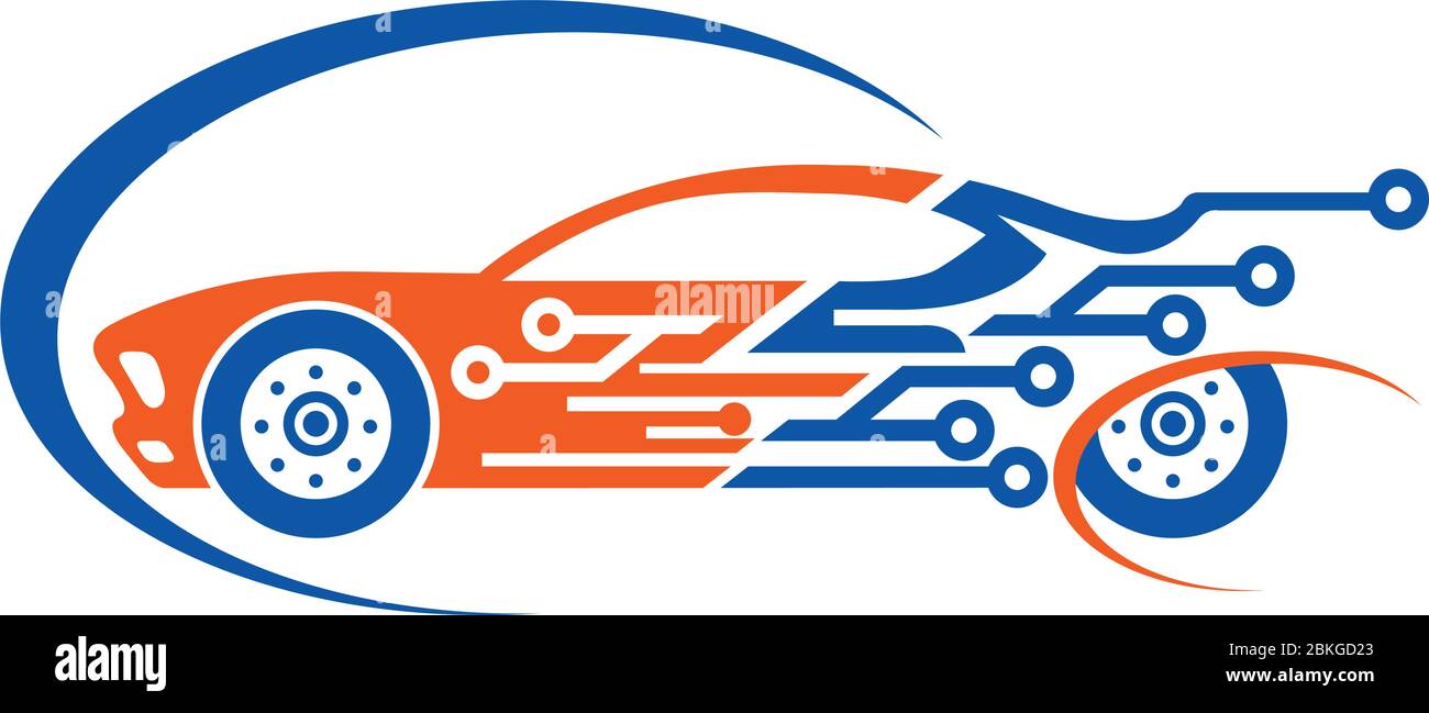 Orange car vector template Stock Vector Images - Alamy