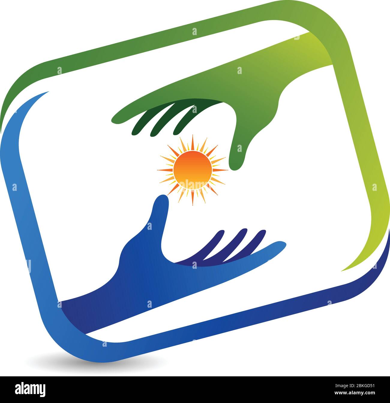 Illustration art of a power hands logo with isolated background Stock ...