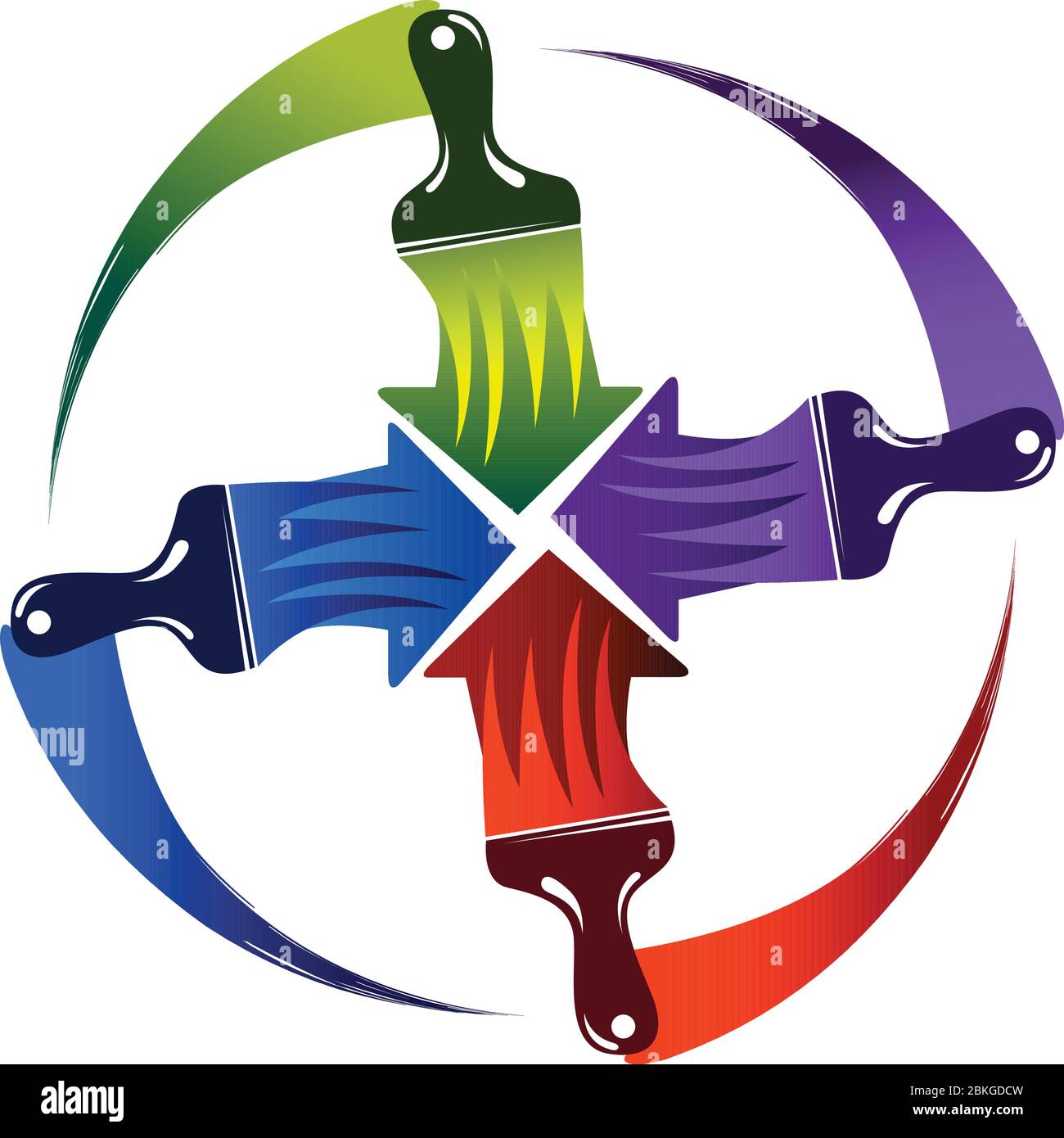 paint brush logo Stock Vector Image & Art - Alamy