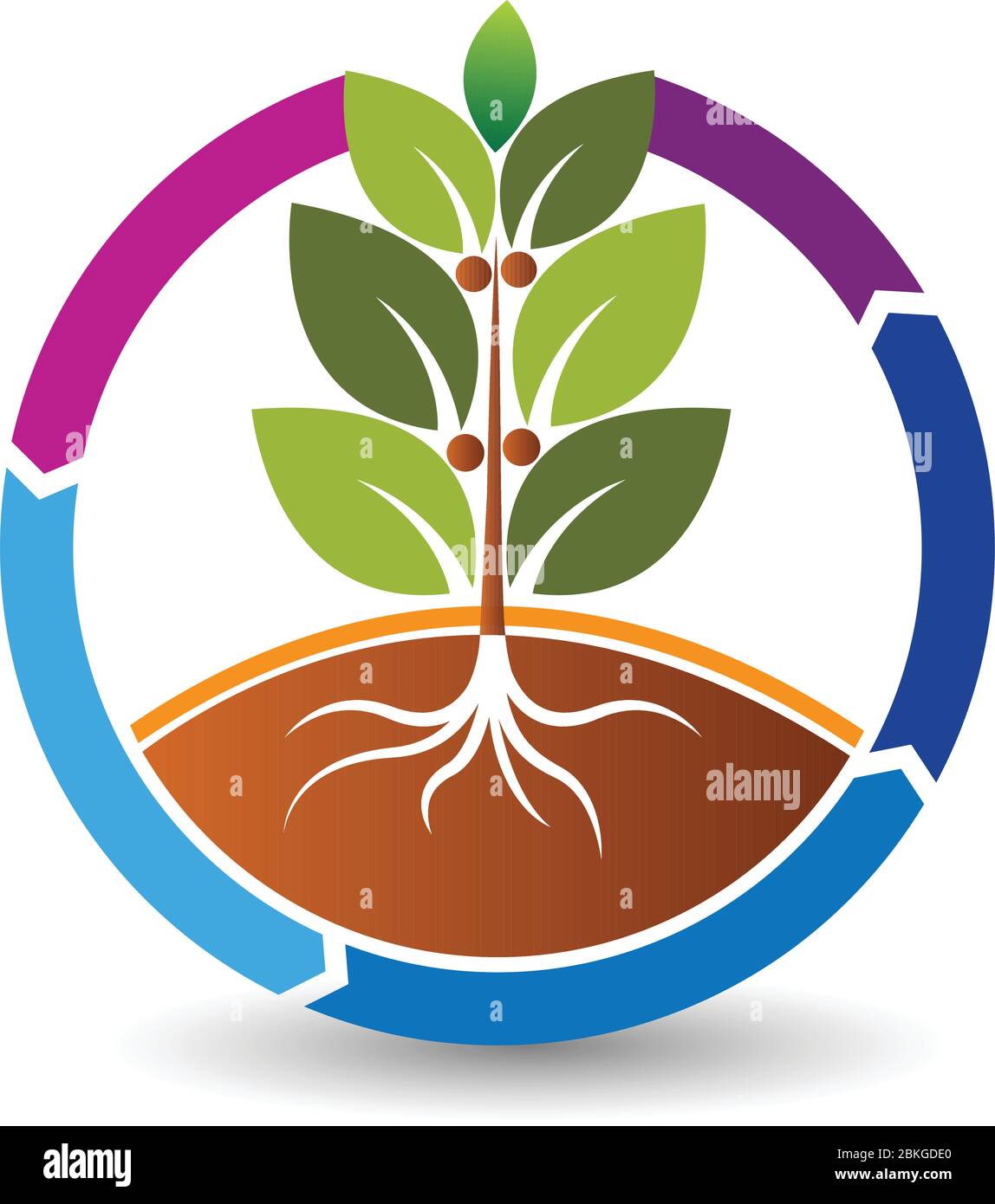 Circle nature leaf logo Stock Vector Image & Art - Alamy