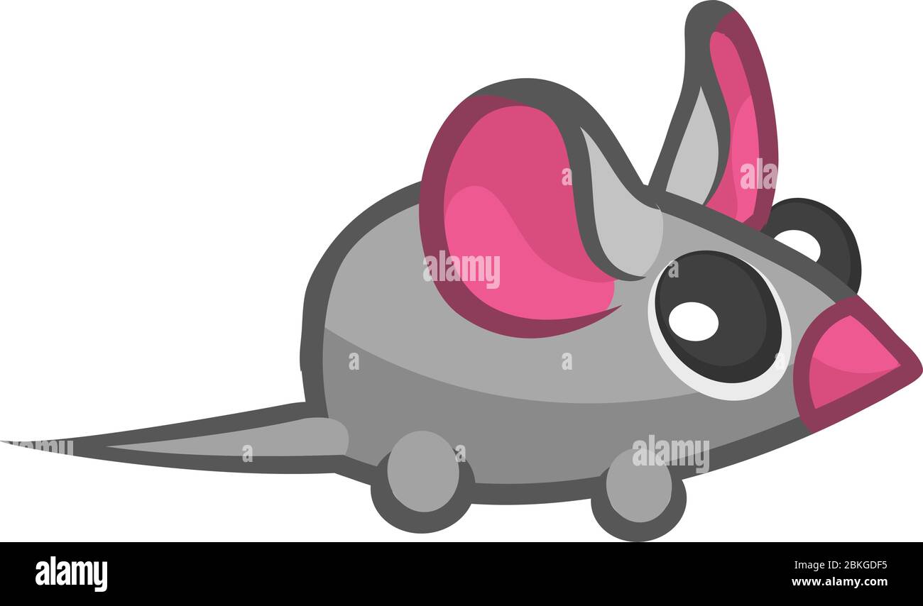 Funny cartoon mouse. Vector illustration isolated Stock Vector Image ...