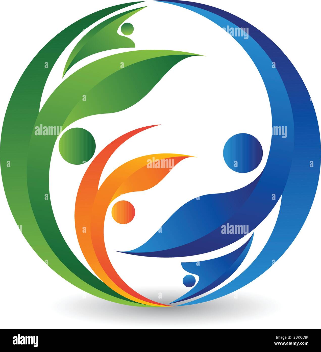 leaf circle logo Stock Vector Image & Art - Alamy