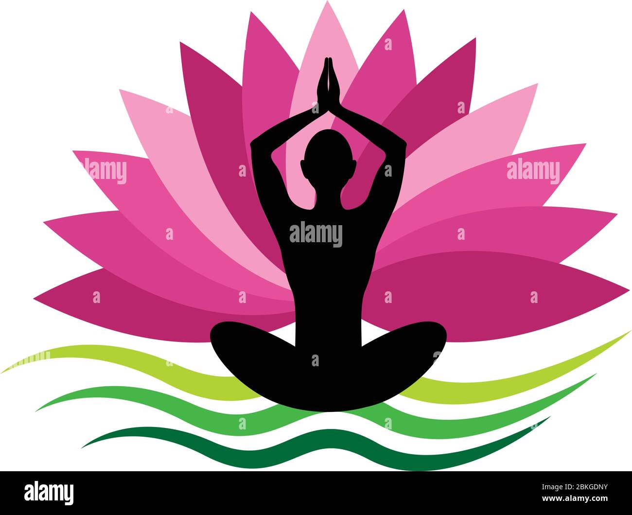 Simple yoga logo icon Stock Vector Images - Alamy