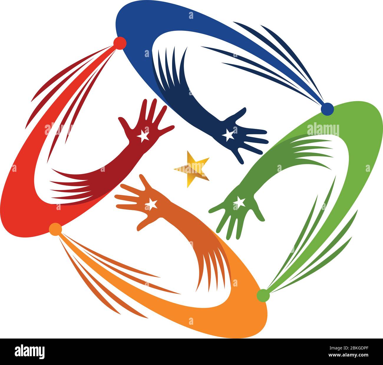 star hands logo Stock Vector Image & Art - Alamy