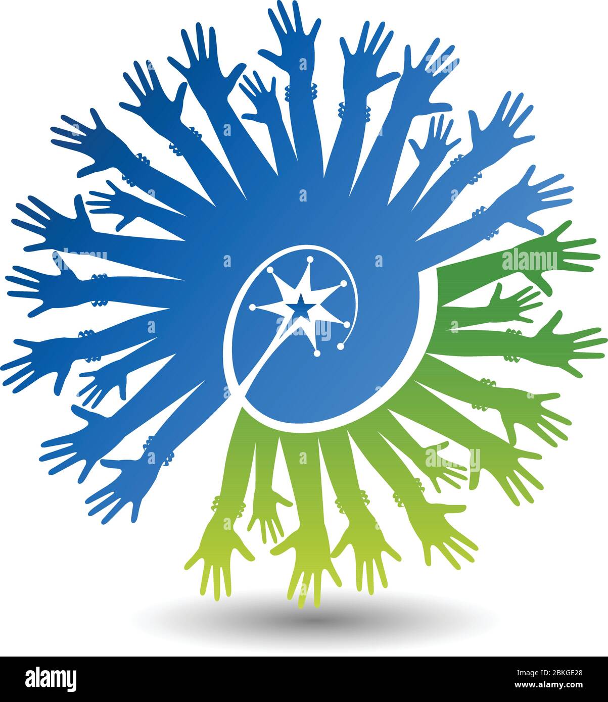 Hands in circle logo Stock Vector Image & Art - Alamy