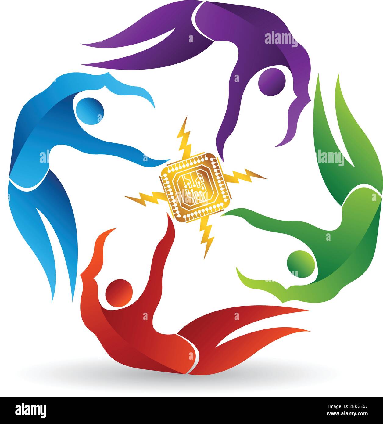 circle circuit logo Stock Vector Image & Art - Alamy