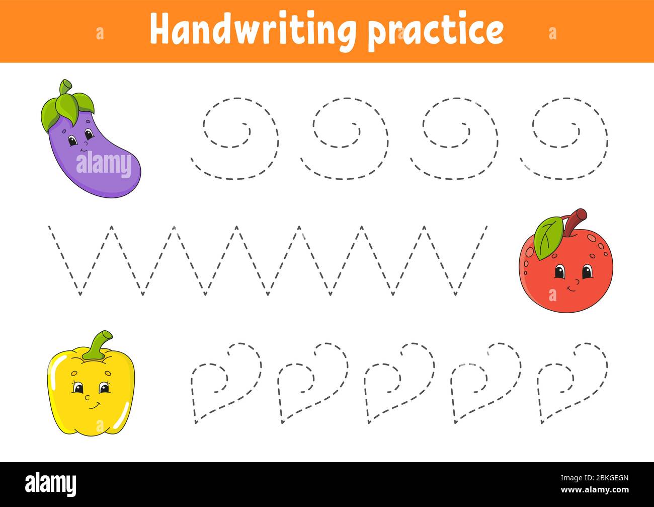 Handwriting pactice. Education developing worksheet. Activity page ...