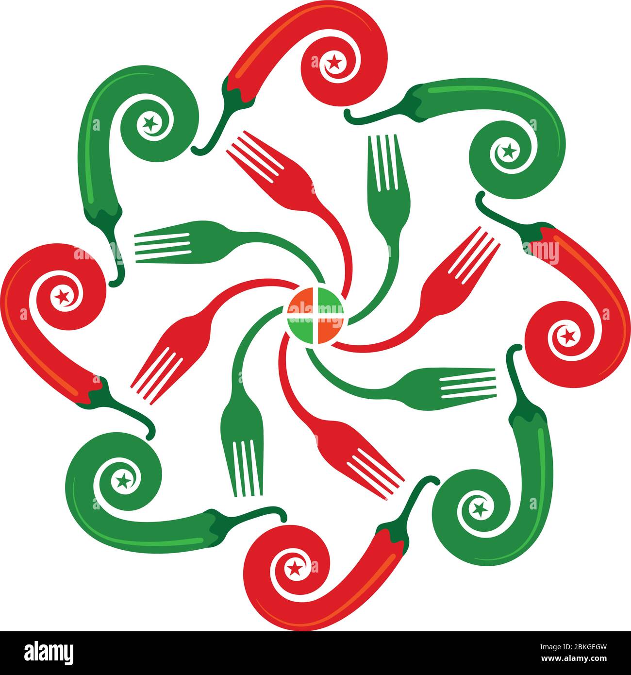 red and green chili logo Stock Vector Image & Art - Alamy