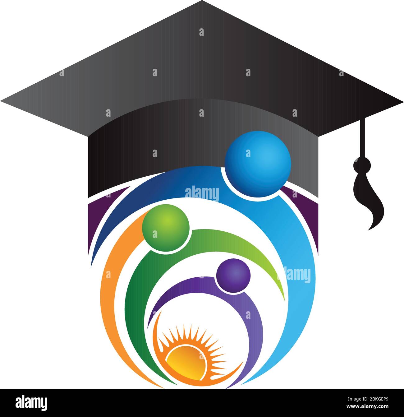 Bright education logo Stock Vector Image & Art - Alamy
