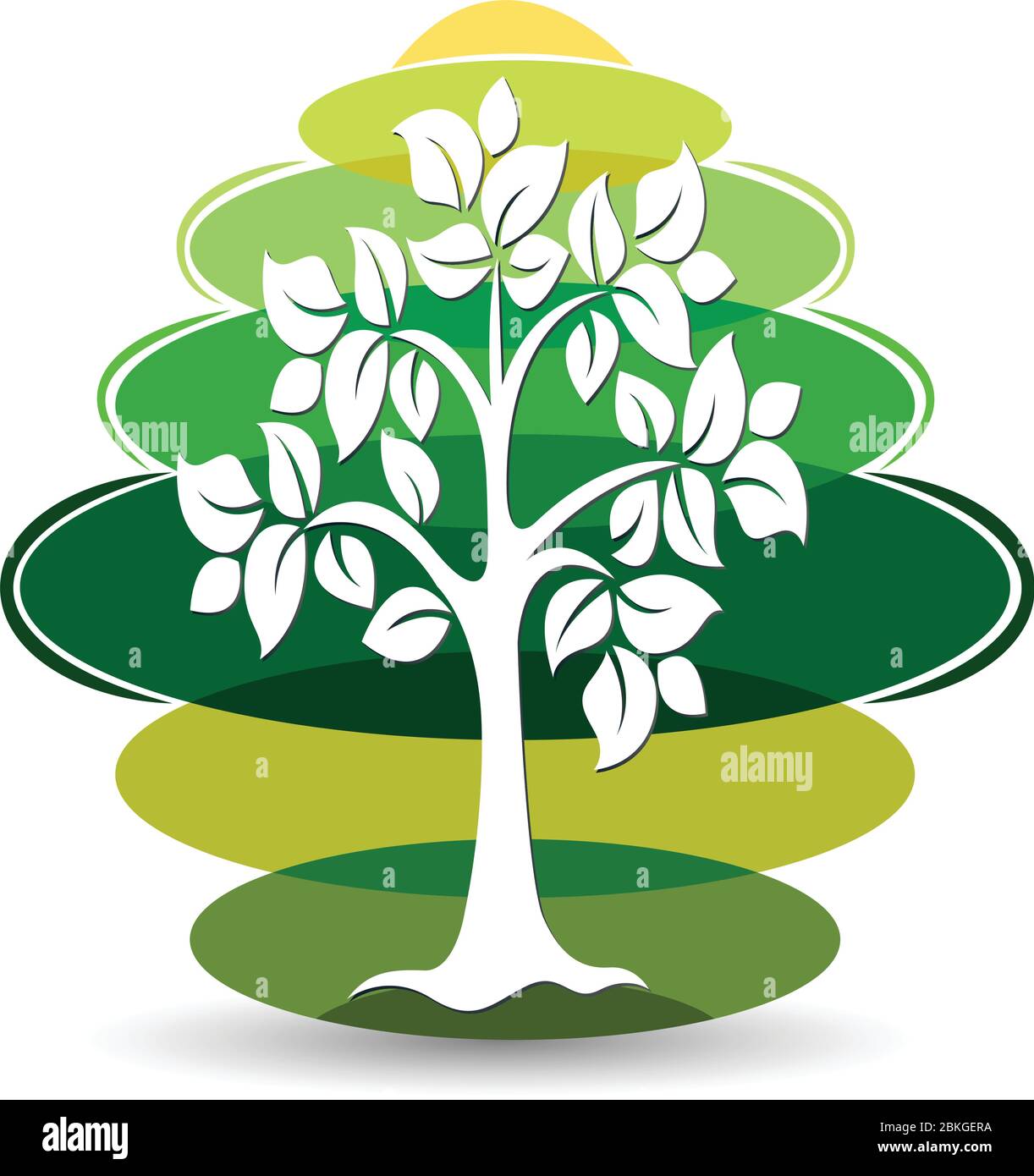 green tree logo Stock Vector Image & Art - Alamy