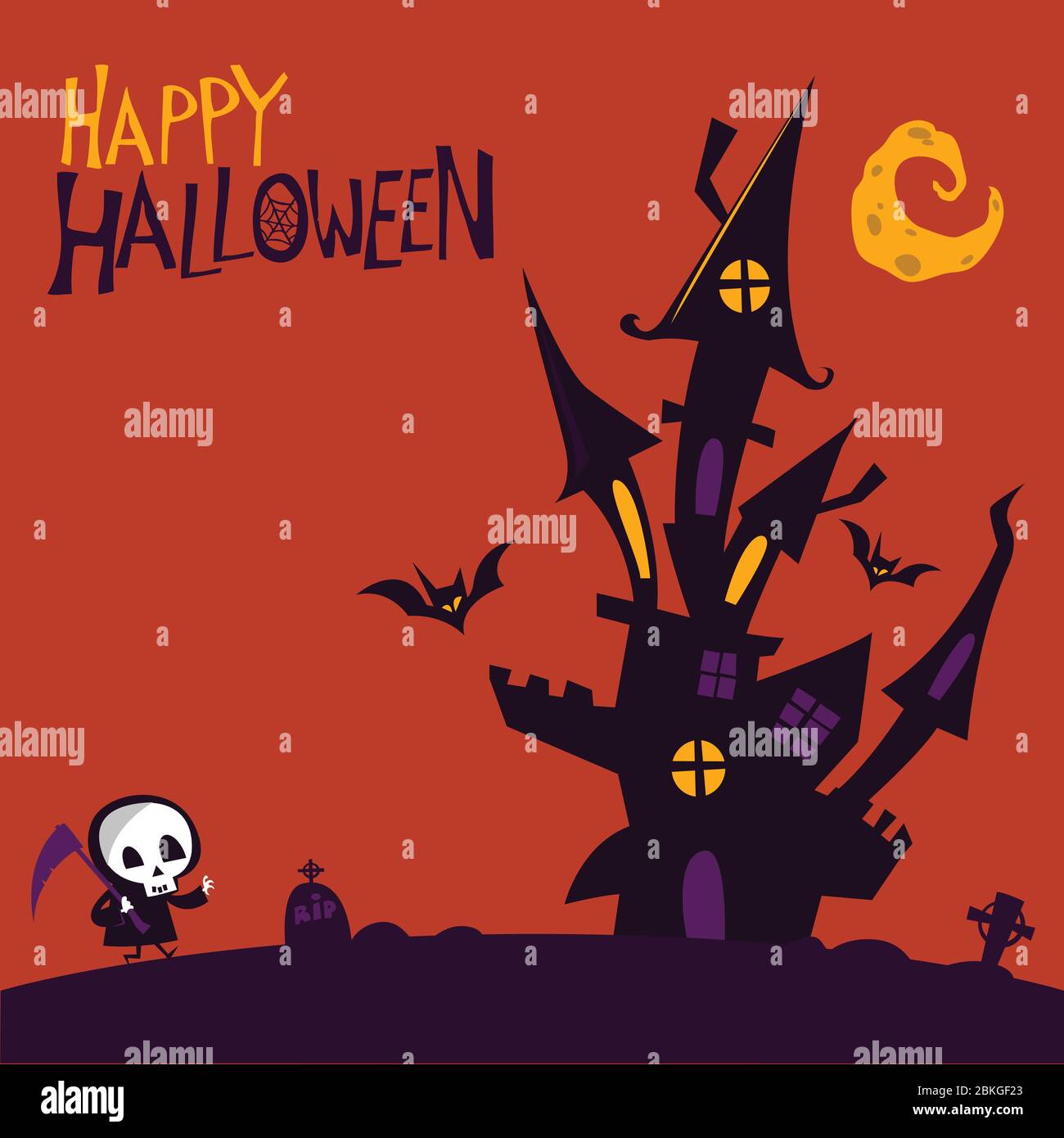 Haunted House Cartoon Background