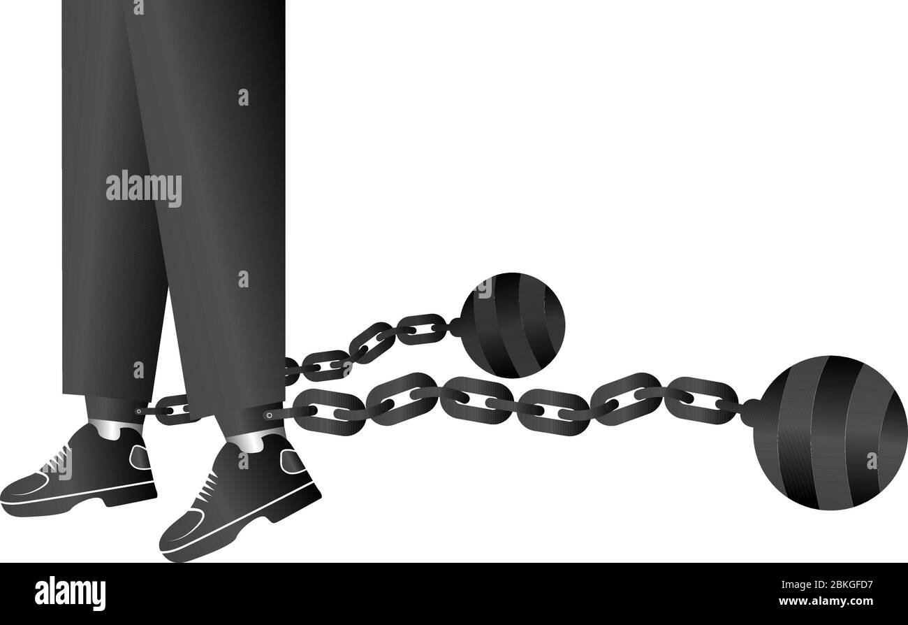 ball and chain restraining Stock Vector Image & Art - Alamy