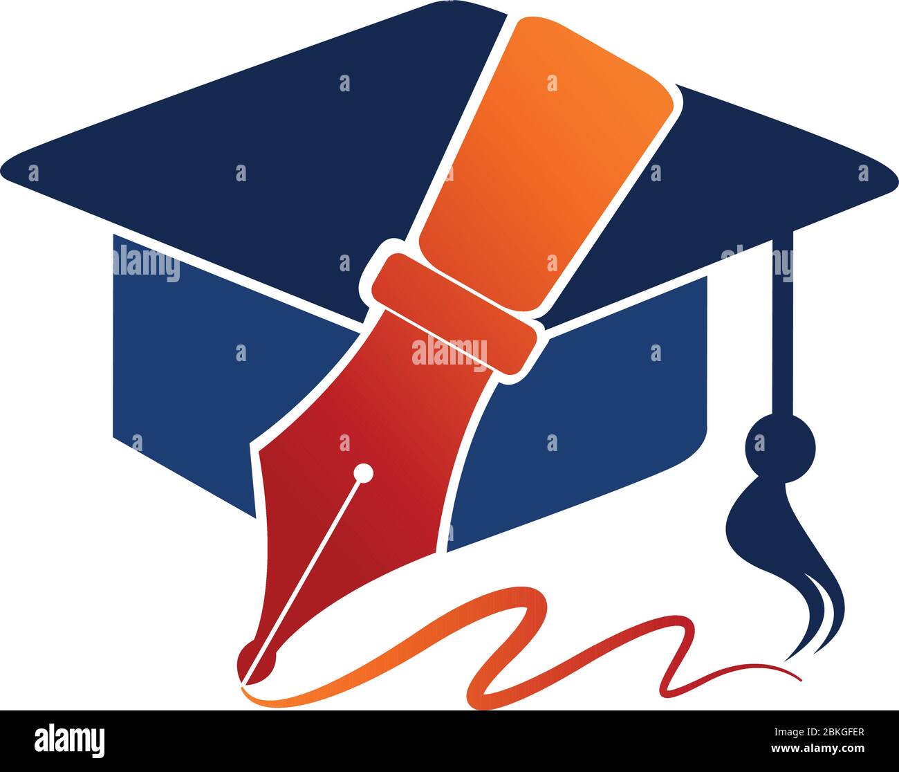 graduation pen logo Stock Vector Image & Art - Alamy