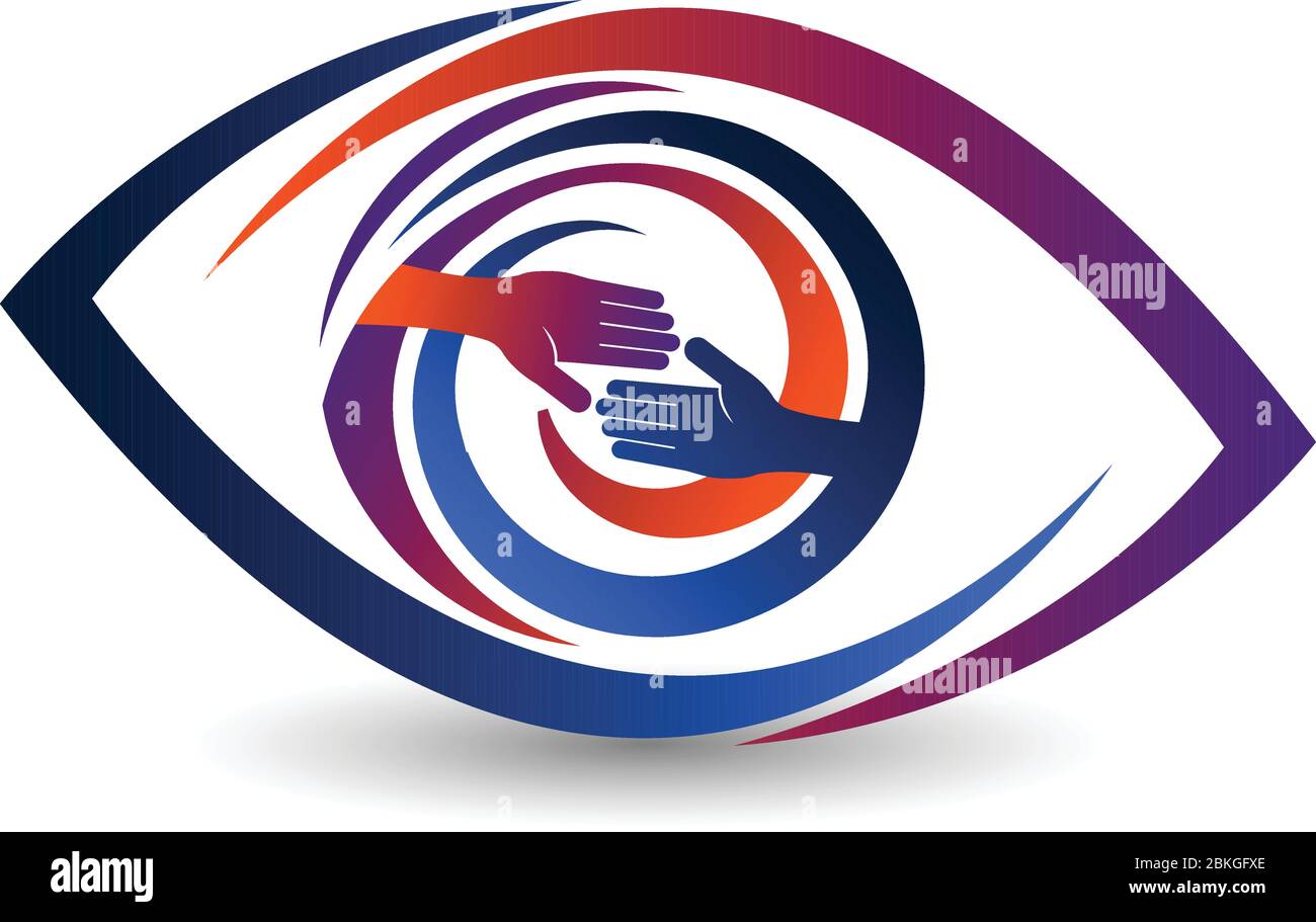 hand shake eye logo Stock Vector Image & Art - Alamy