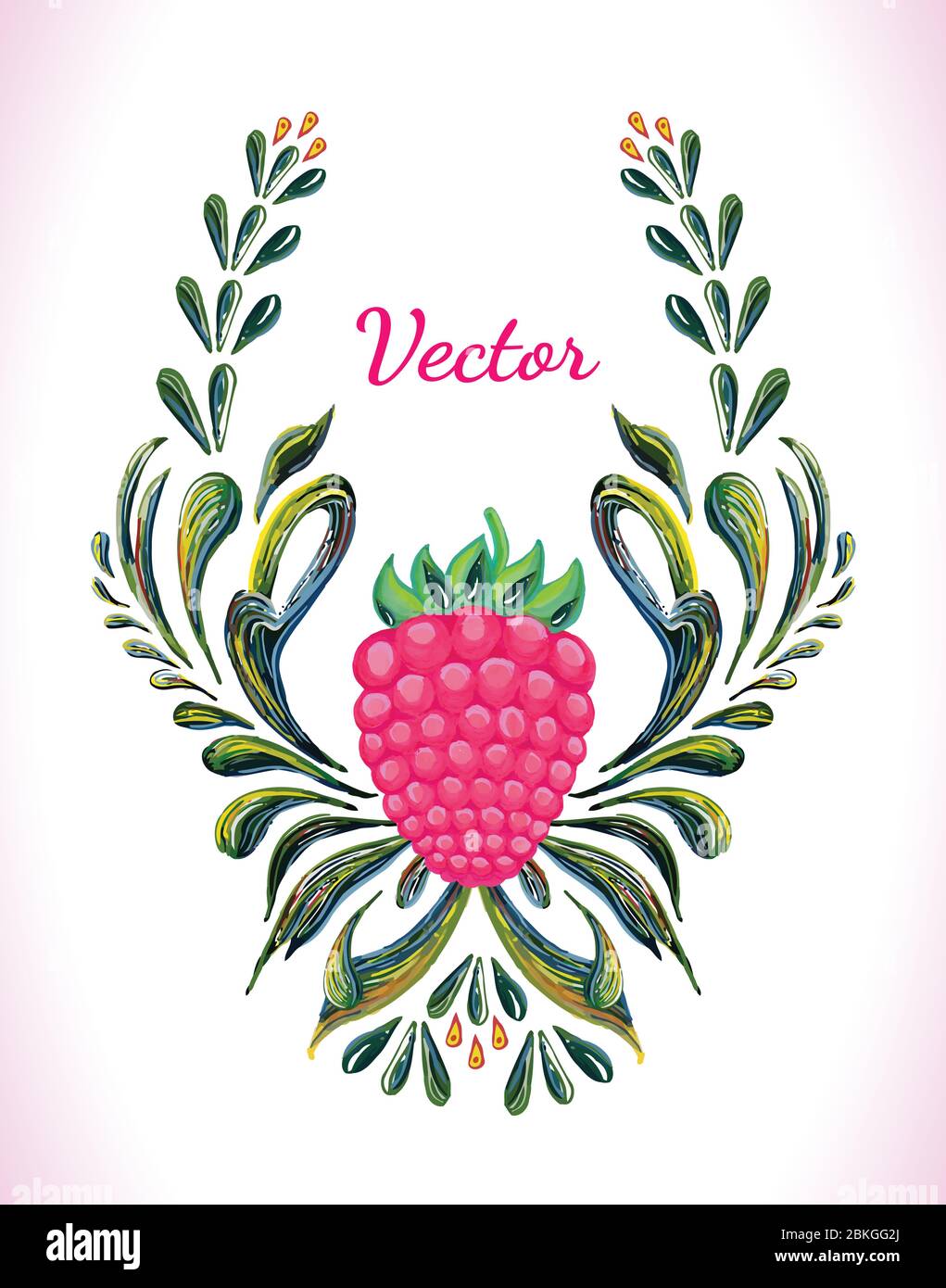 Hand painted raspberry isolated on white background Stock Vector Image ...