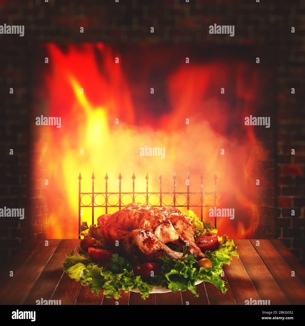Grilled chicken. Abstract food backgrounds for your design Stock Photo ...
