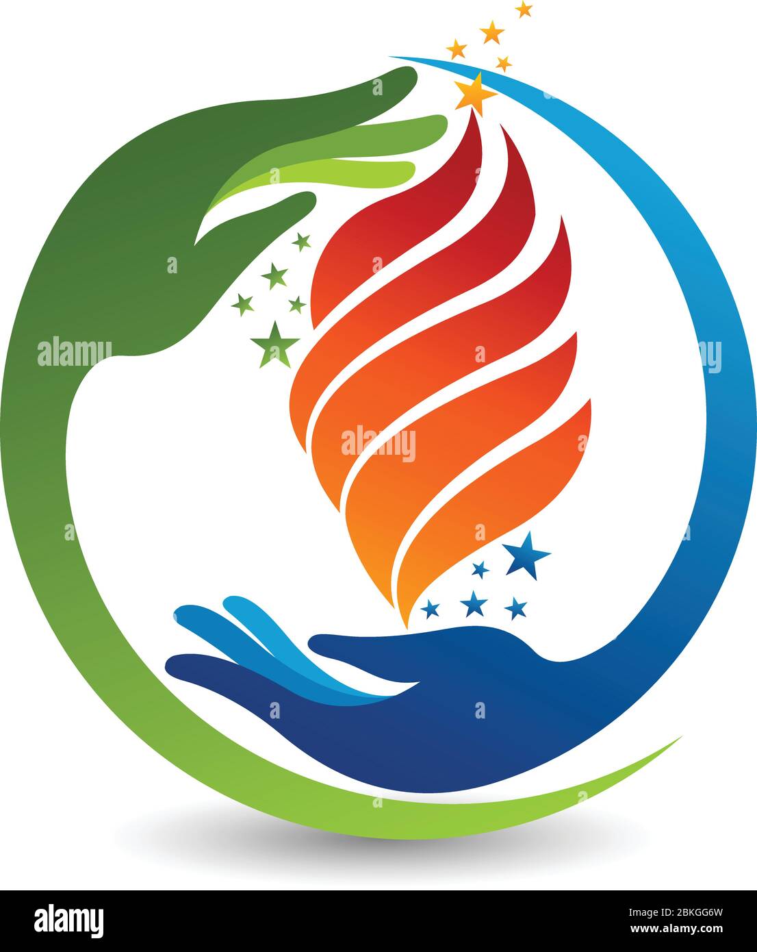 hand flame logo Stock Vector Image & Art - Alamy