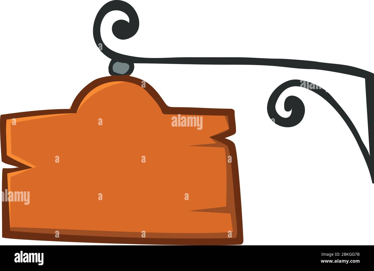 Cartoon blank wooden sign for some text. Vector illustration Stock ...