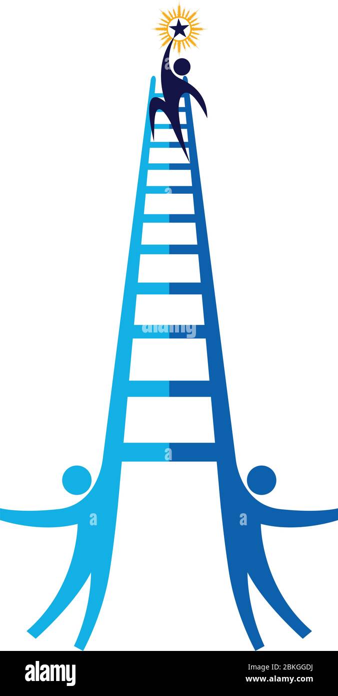 man support ladder logo Stock Vector Image & Art - Alamy