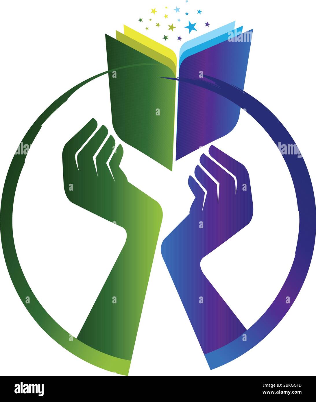 Green line open book icon Stock Vector Images - Alamy