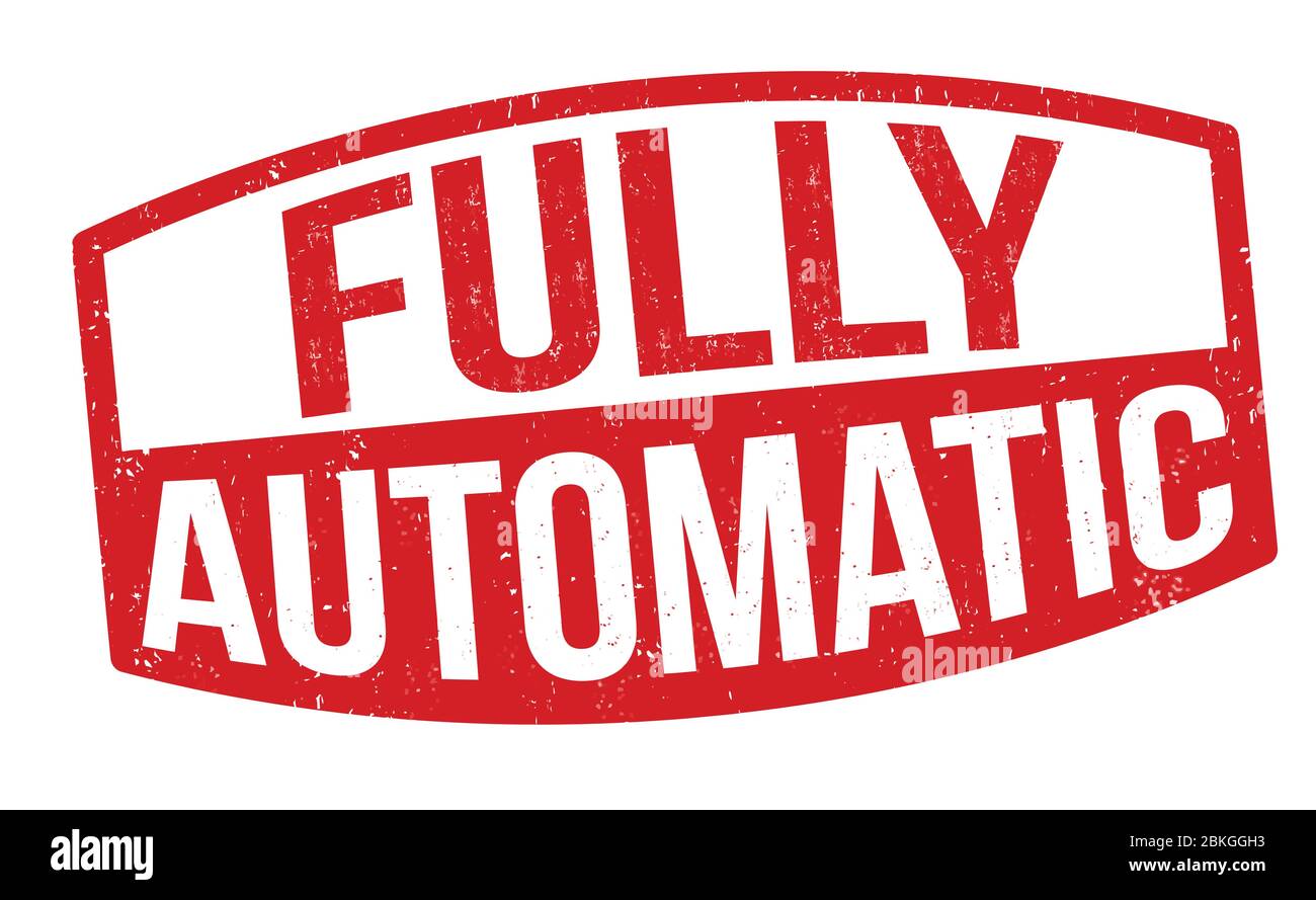 Fully Automatic Sign Or Stamp On White Background Vector Illustration
