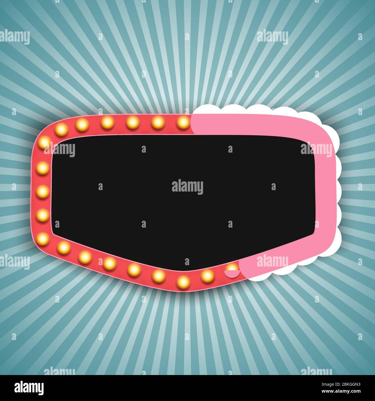 Vintage 3d light retro frame. Vector Illustration Stock Vector Image ...