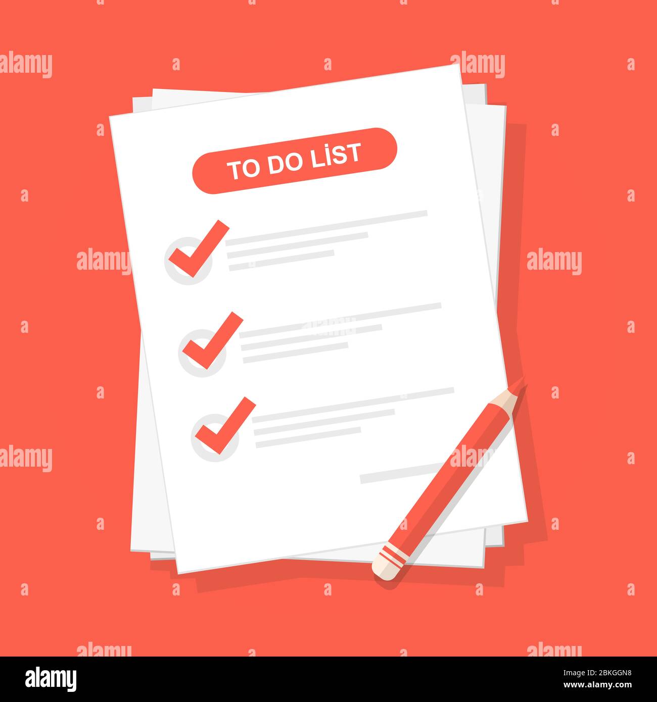 To do list or check list. Paper sheets with mark icon. Isolate vector ...