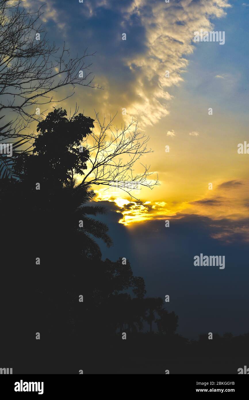 A beautiful scene in the village Stock Photo - Alamy
