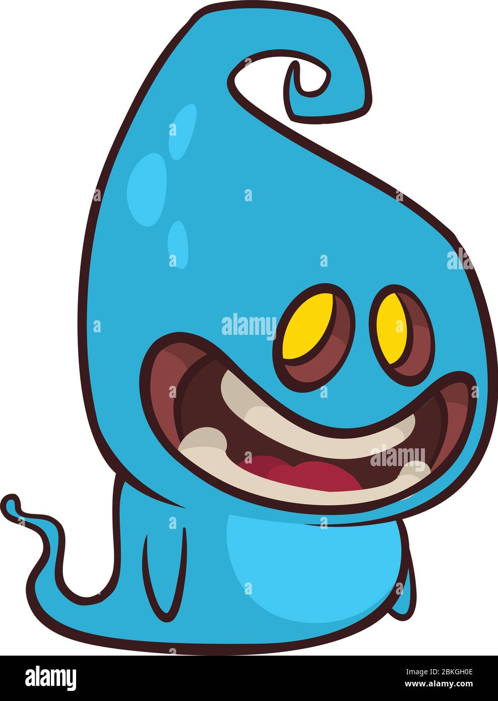 Cute and funny cartoon little ghost . Halloween illustration Stock ...