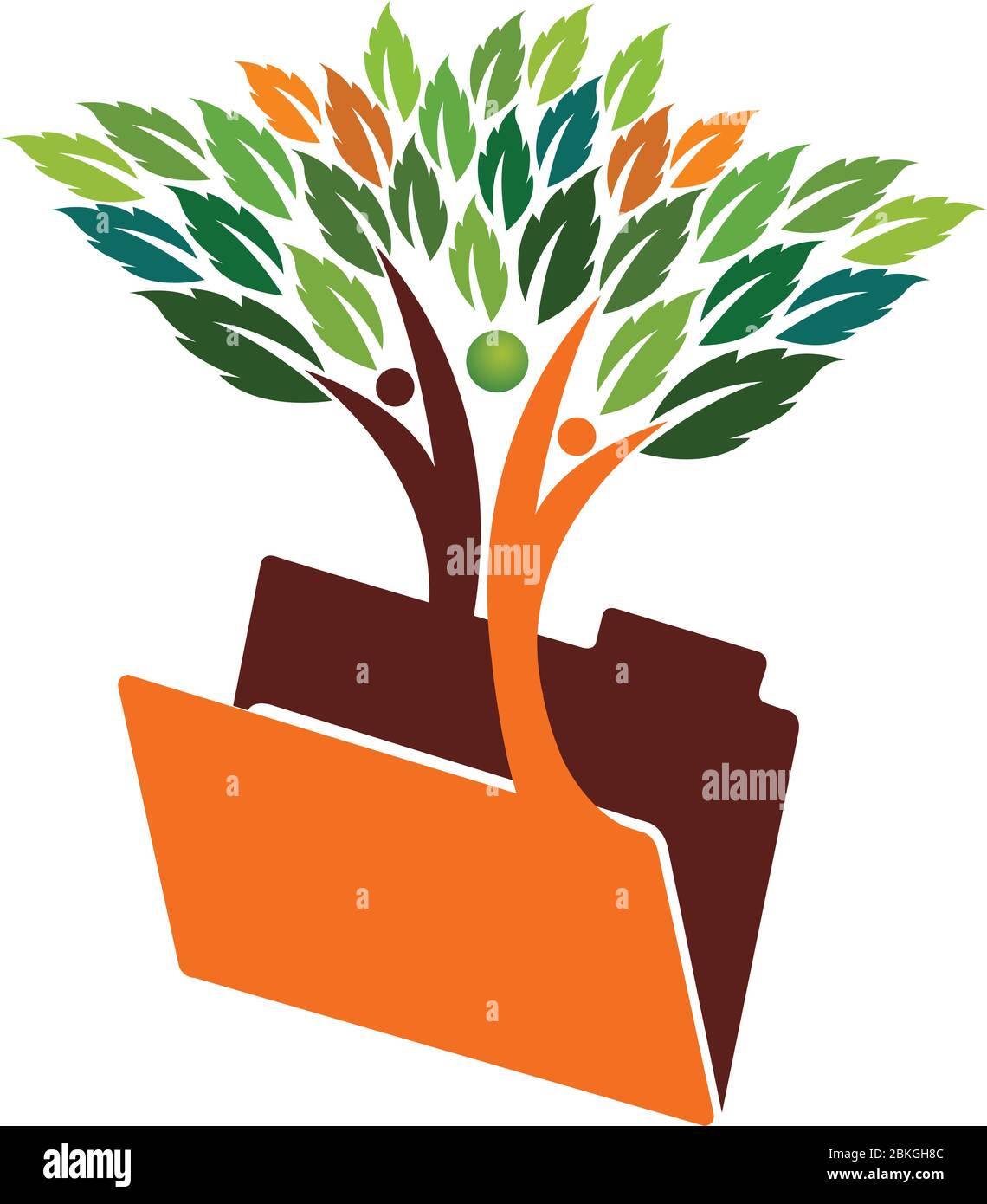 folder tree couple logo Stock Vector Image & Art - Alamy