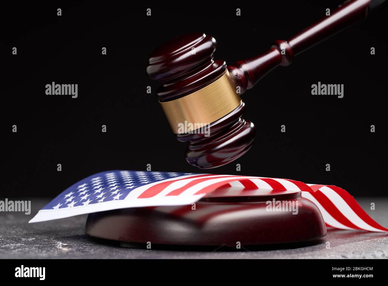 American flag court room hi-res stock photography and images - Alamy