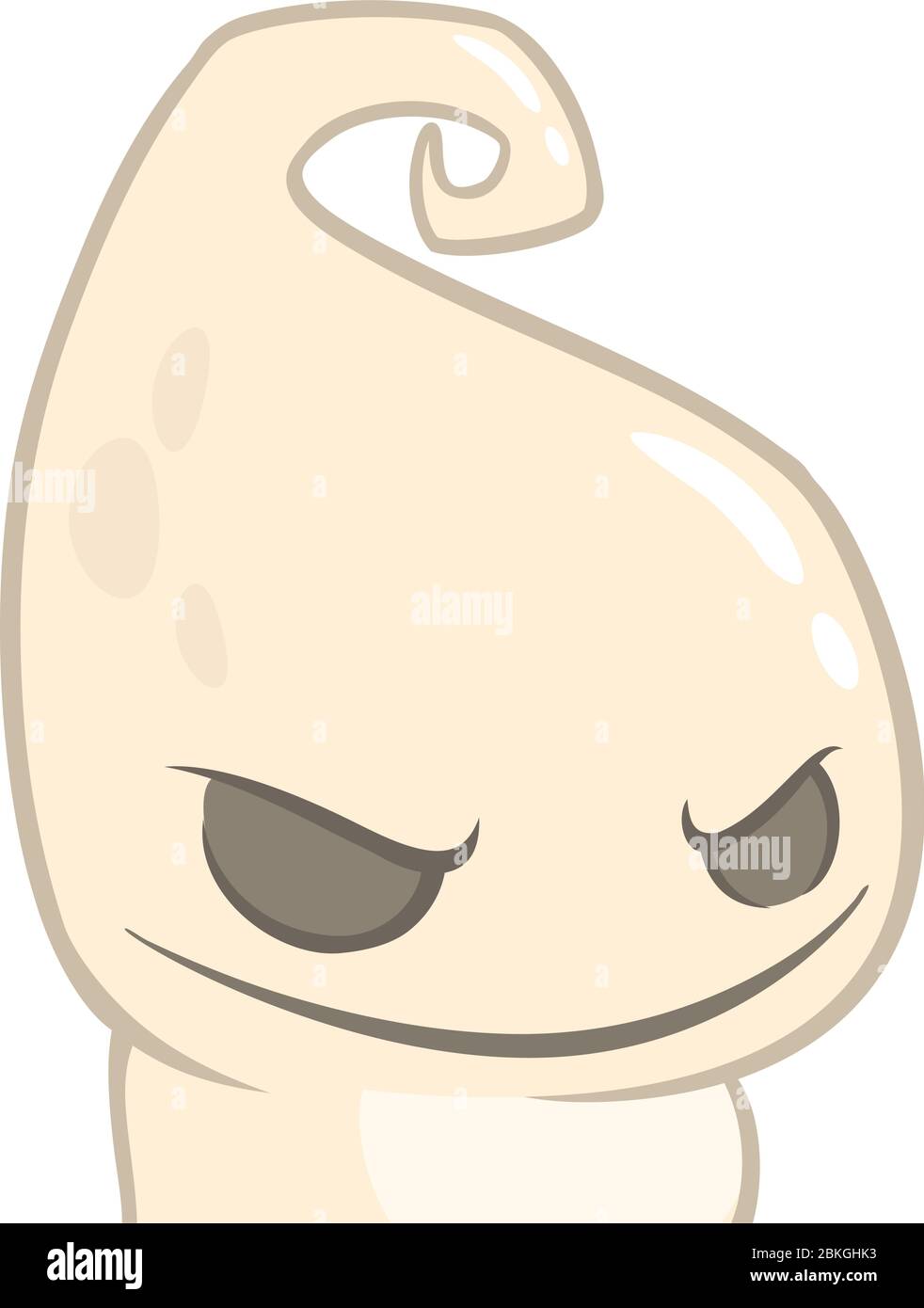Funny cartoon ghost character smiling. Halloween illustration of scary ...