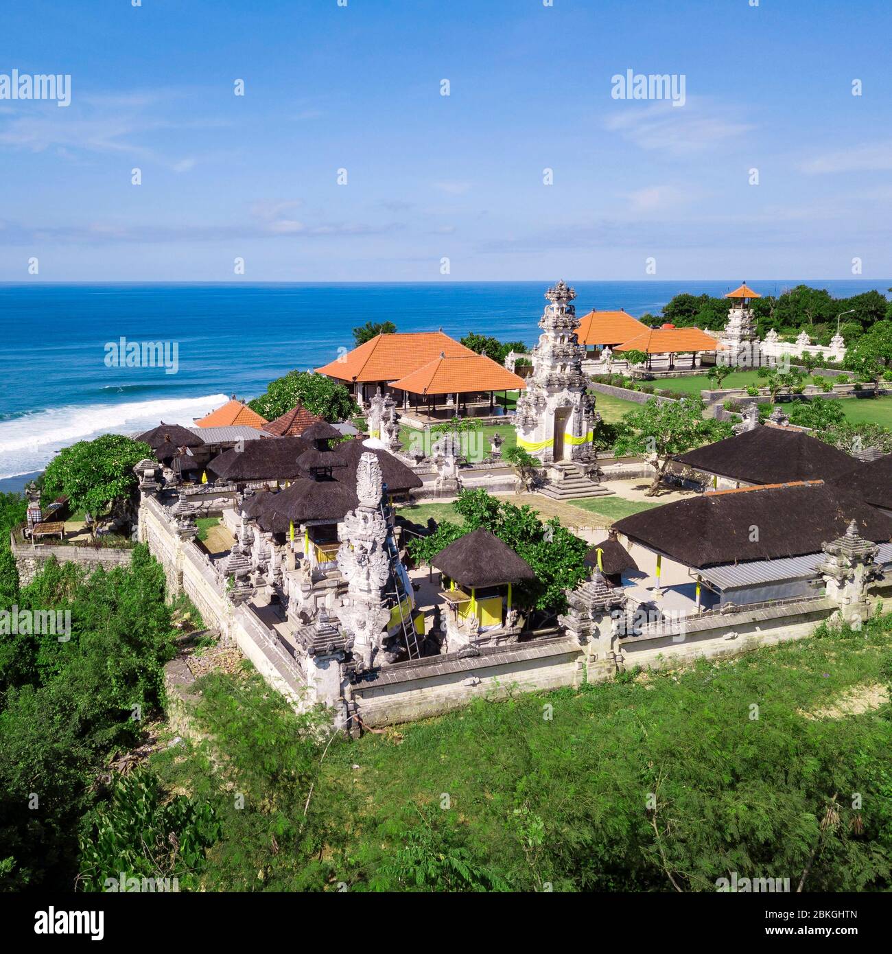 Aerial view of Balinese temple, Bali, Indonesia Stock Photo - Alamy