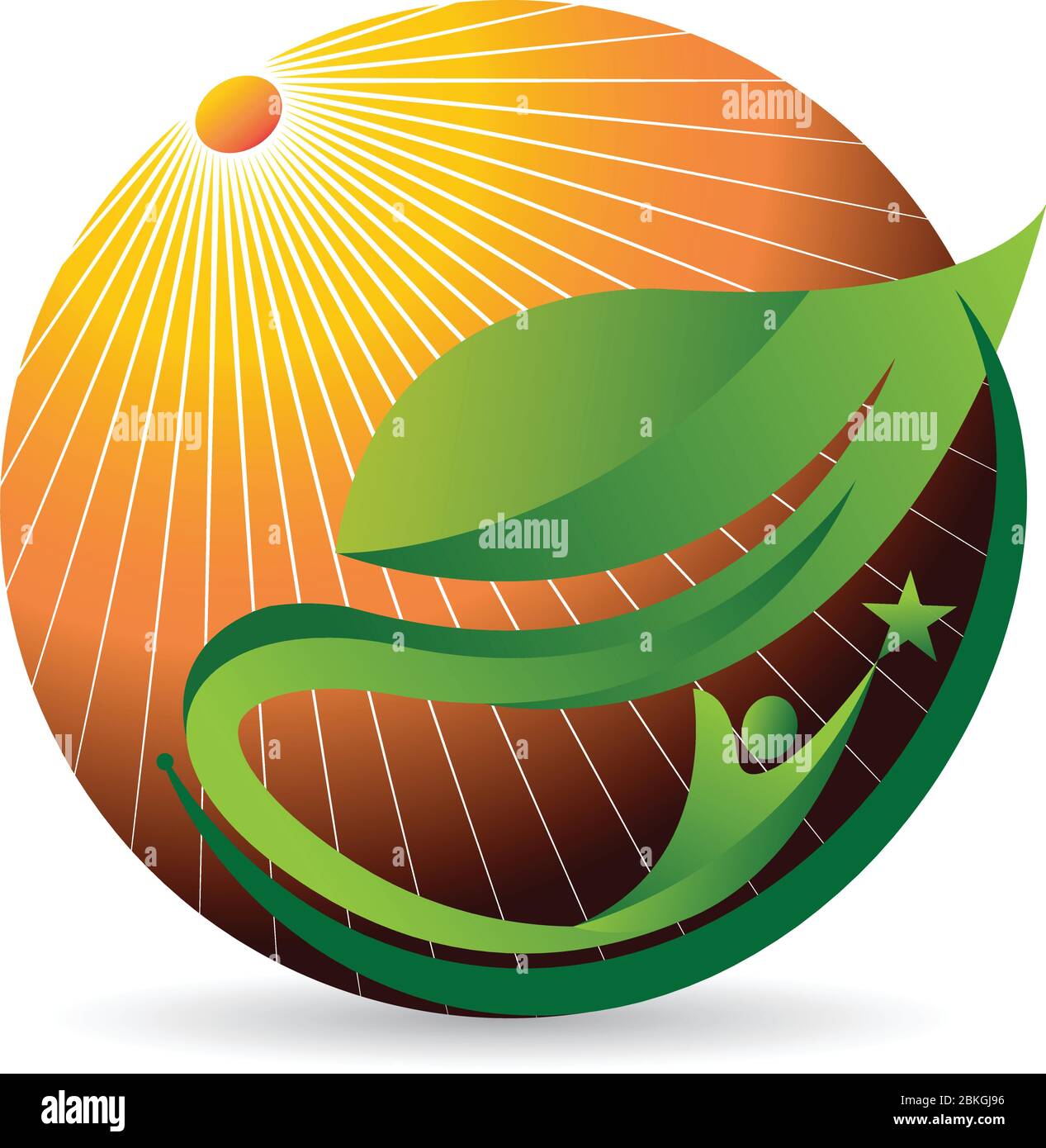 sun human leaf logo Stock Vector Image & Art - Alamy