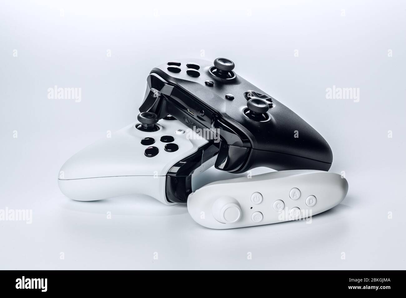 video game controller isolated on white background Stock Photo - Alamy