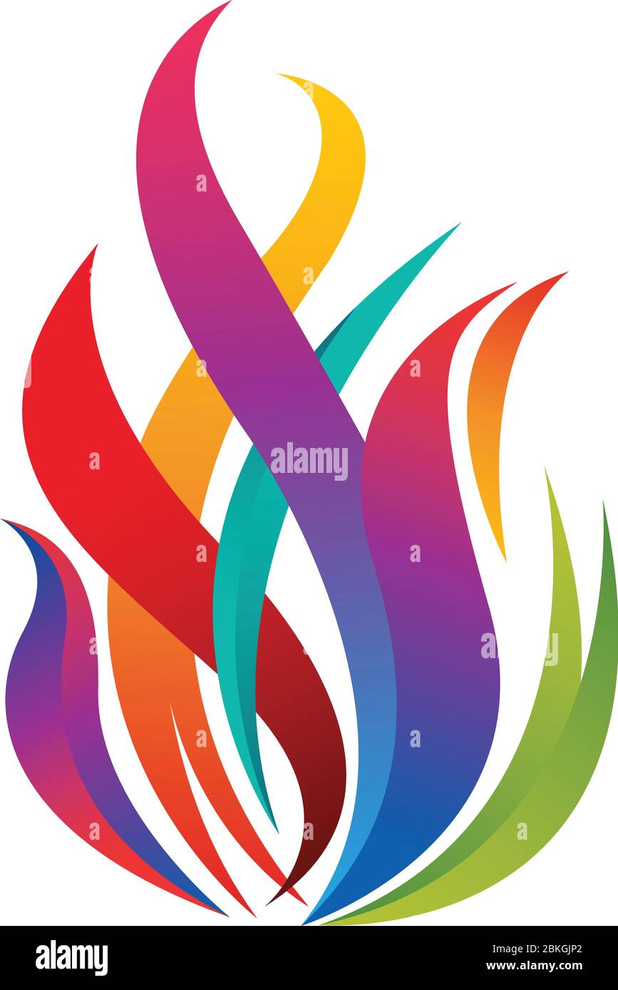 colorful flame logo Stock Vector Image & Art - Alamy