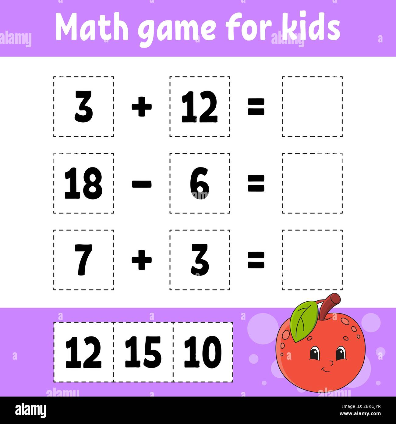 Game children cut paste summer hi-res stock photography and images - Alamy