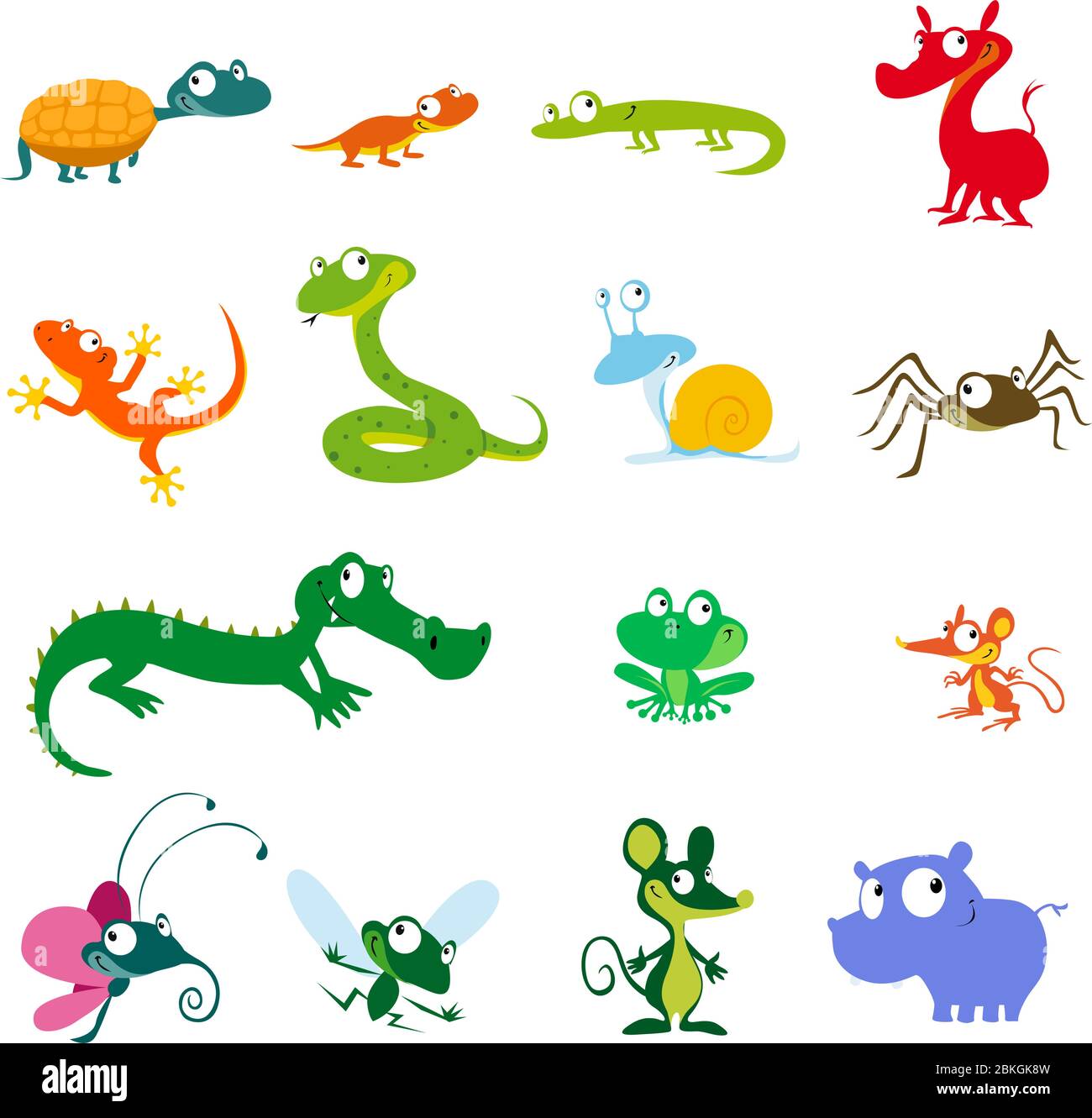 cute simple animals vector illustration Stock Vector Image & Art - Alamy