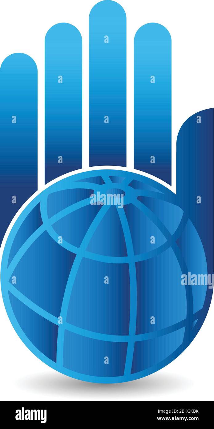 hand globe logo Stock Vector Image & Art - Alamy