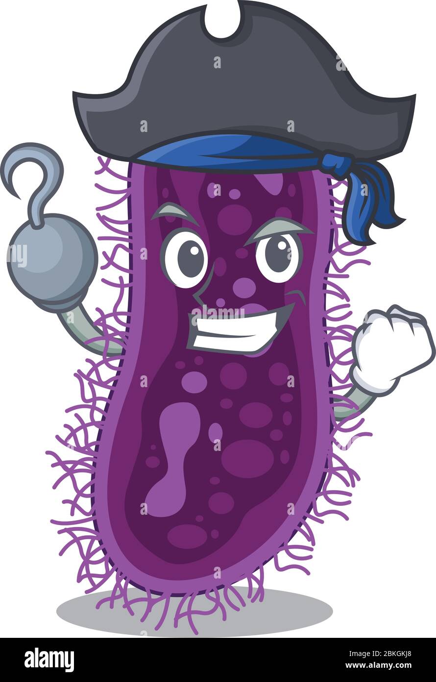 Lactobacillus rhamnosus bacteria cartoon design style as a Pirate with ...