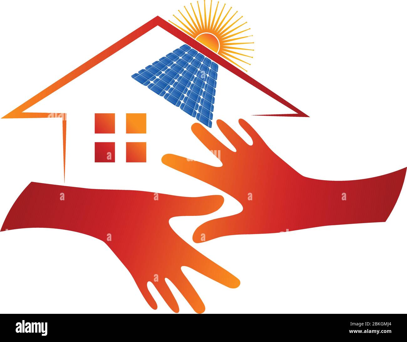home solar panel logo Stock Vector Image & Art - Alamy