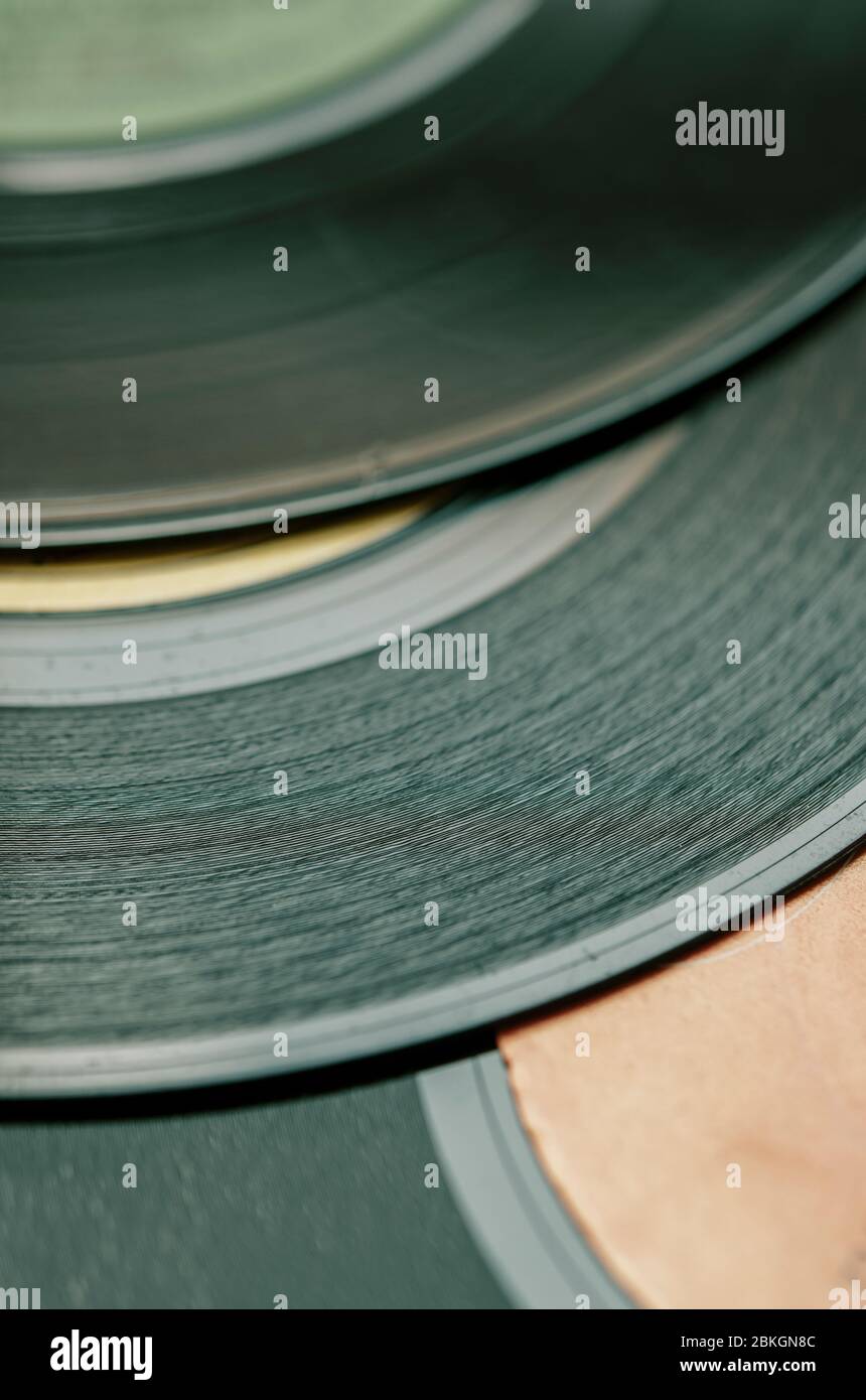 Pile of seven inch vinyl records Stock Photo - Alamy