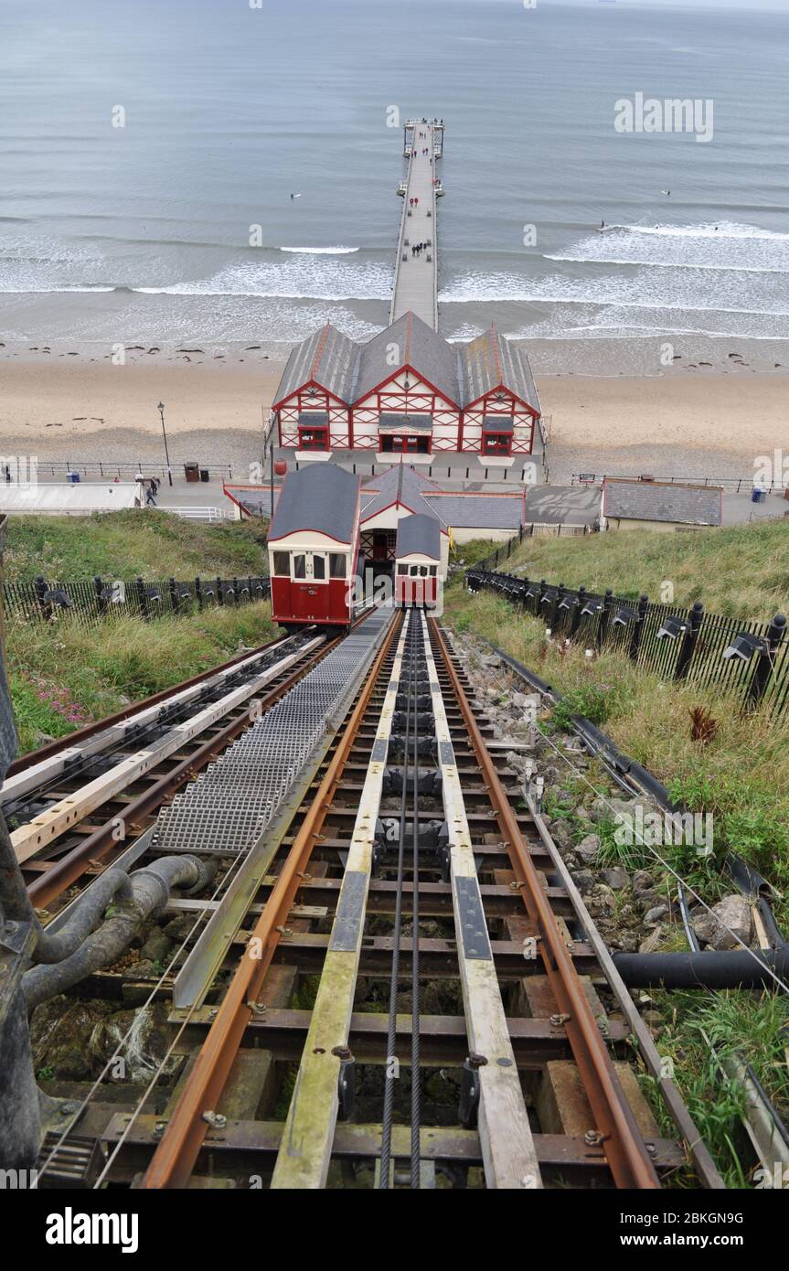 Saltburn Cliff Tramway, Saltburn-by-the-Sea, North Yorkshire Stock ...
