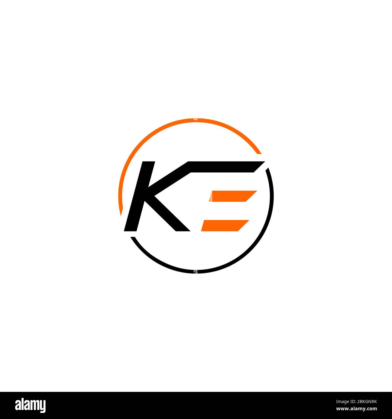 Initial letter KE graphic logo design concept template, isolated on ...